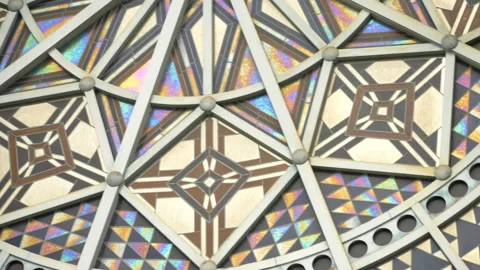 Stained Glass Mandala Window Alexandra P... | Stock Video | Pond5