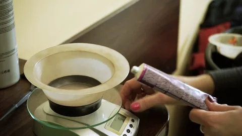 Staining procedure. Female hairdresser m... | Stock Video | Pond5