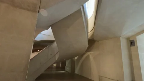 Stair of Louvre Museum Building, Paris, ... | Stock Video | Pond5