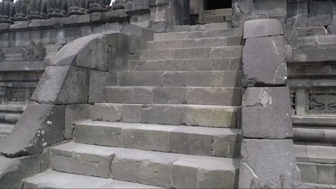 Staircase to Nandi Temple, Prambanan Com... | Stock Video | Pond5