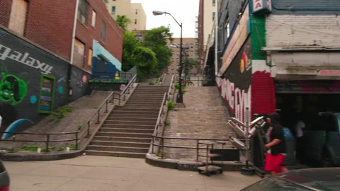 Stairs - Jerome Ave, the Bronx NYC 4K | Stock Video | Pond5
