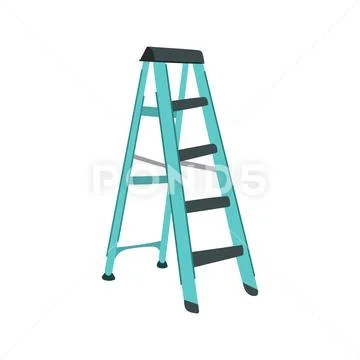 Stairs step ladder cartoon vector illustration Illustration #245607232