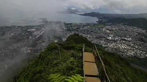 Stairway to Heaven, View from Haiku Stai... | Stock Video | Pond5