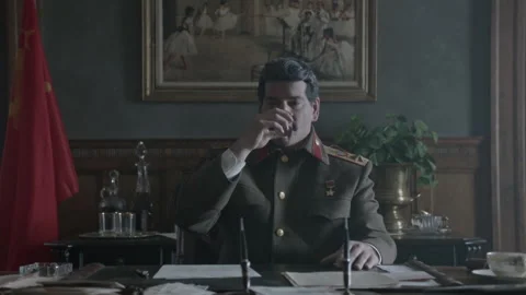 Stalin sitting in office during World Wa... | Stock Video | Pond5