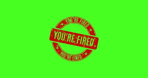 Stamp with the text you're fired, 4K ani... | Stock Video | Pond5
