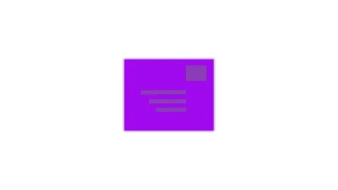 Stamped envelope shape icon animation on... | Stock Video | Pond5