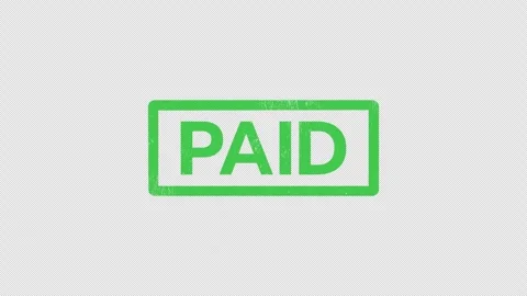 Stamping animation of a "PAID" Rubber st... | Stock Video | Pond5