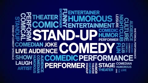 Stand-Up Comedy animated word cloud,anim... | Stock Video | Pond5