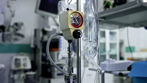 Stand of a drop counter with a device at... | Stock Video | Pond5