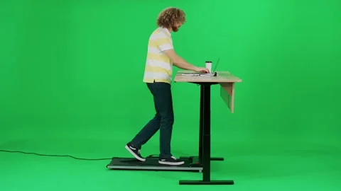 Standing work, passer-by man in office w... | Stock Video | Pond5