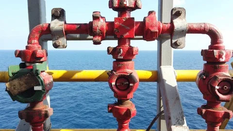 Offshore Oil Rig Fire Stock Footage ~ Royalty Free Stock Videos | Pond5