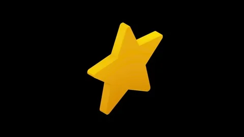 Star 3D Animated Icon on black Backgroun... | Stock Video | Pond5