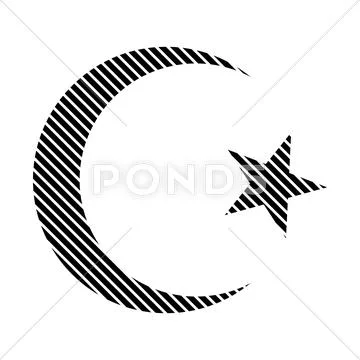 Star and crescent sign.: Graphic #67680453