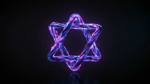 Star of David 3D render seamless loop an... | Stock Video | Pond5