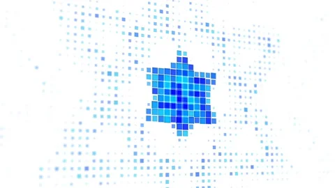 Star of David shape on monitor seamless ... | Stock Video | Pond5