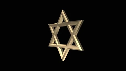 Star of David spinning on its axis 3d an... | Stock Video | Pond5