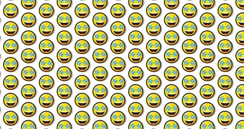 star eye emoji. Star eyes emoji loopable... | Stock Video | Pond5