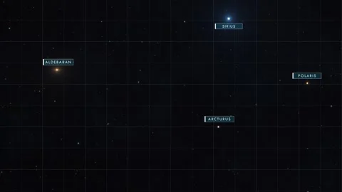Star Map Showing Stars Passing with Anim... | Stock Video | Pond5