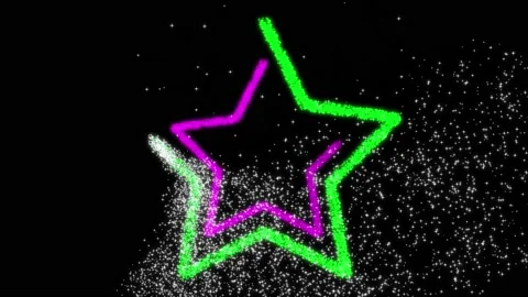 Star Particle Brush Stroke Shape Motion ... | Stock Video | Pond5