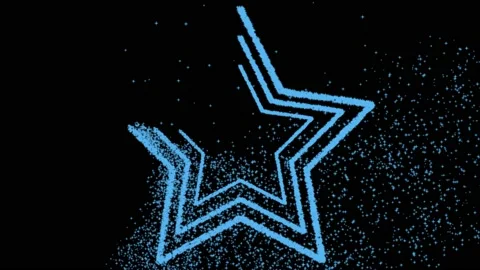 Star Particle Brush Stroke Shape Motion ... | Stock Video | Pond5