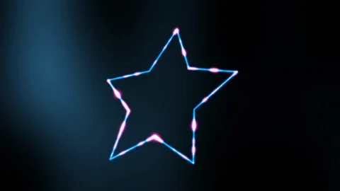 Star shape animation on blue background | Stock Video | Pond5