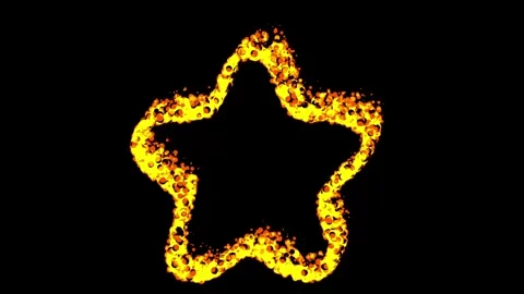 Star shape with rising fire particles on... | Stock Video | Pond5