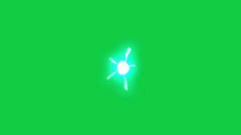 Star-shaped lightning on a green screen,... | Stock Video | Pond5