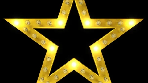 Star shaped sign with an alpha channel | Stock Video | Pond5