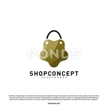 Star Shop Logo Design Concept. Shopping center Logo Vector. Shop and ...