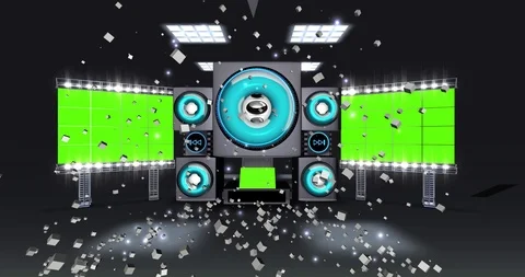 Star Sound System Black Video Wall With ... | Stock Video | Pond5