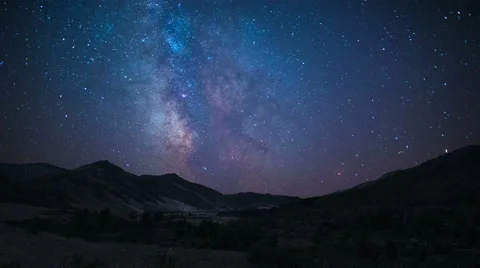 Star Time Lapse, Milky Way Galaxy at Nig... | Stock Video | Pond5