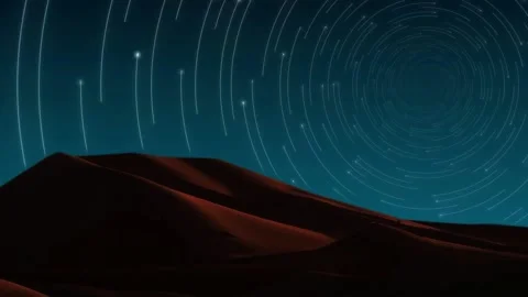 Star Trail Background Desert Motion Back... | Stock Video | Pond5