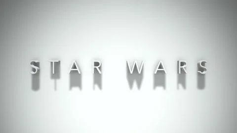Star Wars 3D title animation with shadow... | Stock Video | Pond5