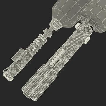 Star Wars Luke Skywalker Used Lightsabers Collection ~ 3D Model #90657926