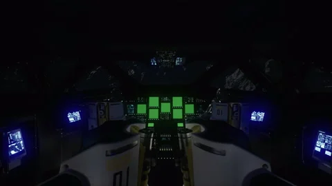Star Wars spaceship cockpit green screen... | Stock Video | Pond5