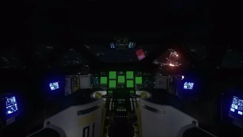 Star Wars spaceship cockpit green screen... | Stock Video | Pond5