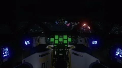 Star Wars spaceship cockpit green screen... | Stock Video | Pond5