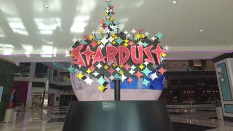 Stardust Hotel Sign In The Resorts World... | Stock Video | Pond5