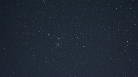 Starfield: Double Cluster in Perseus, HD | Stock Video | Pond5