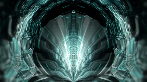 Stargate Blue cyan circle light flow VJ ... | Stock Video | Pond5