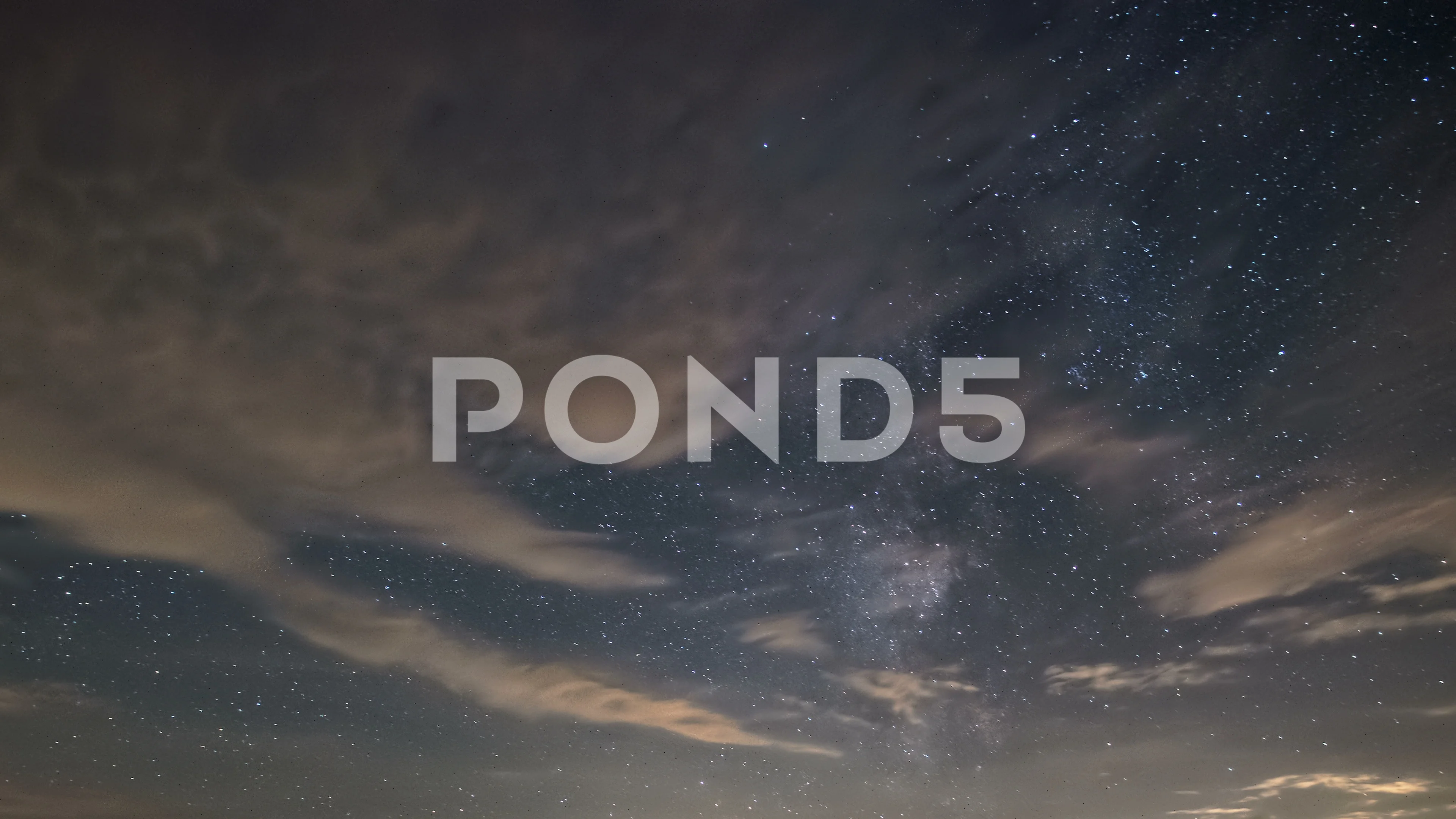 Cloudy Night Sky Stars