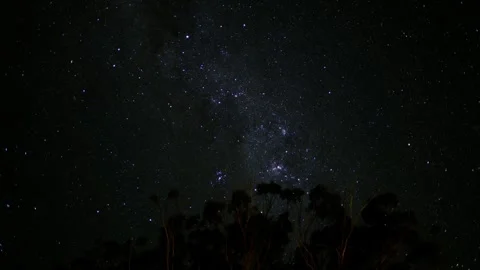 Starry Night Sky with Moving Stars on Mi... | Stock Video | Pond5