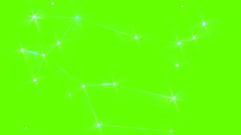 Stars and Constellations on Green Screen... | Stock Video | Pond5