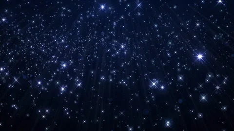 Stars light. fall down and flash. blue p... | Stock Video | Pond5