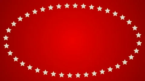 Stars red background ellipse border fram... | Stock Video | Pond5
