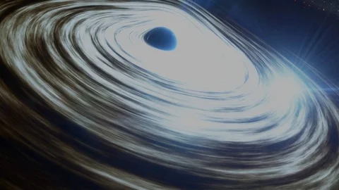Starship Approaches Black Hole in Inters... | Stock Video | Pond5