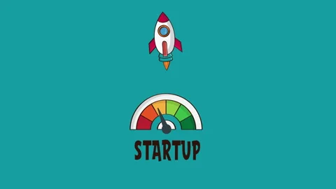 start up concept animation.rocket and c... | Stock Video | Pond5