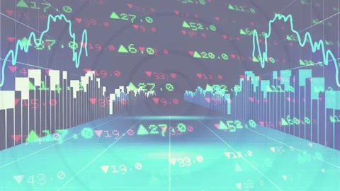 On start finance chart opening grid, rot... | Stock Video | Pond5