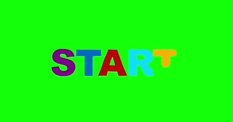 START letters big forming cartoon animat... | Stock Video | Pond5