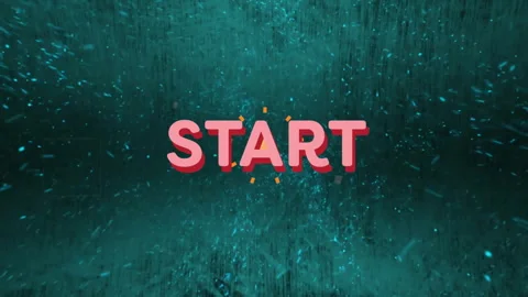 START text animation over textured teal ... | Stock Video | Pond5